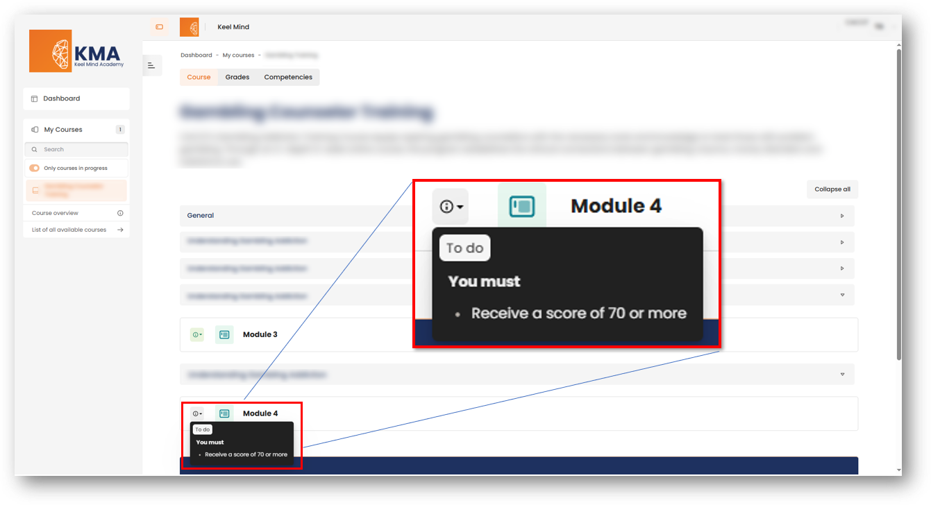 Assessments and Course Completion – Keel Mind
