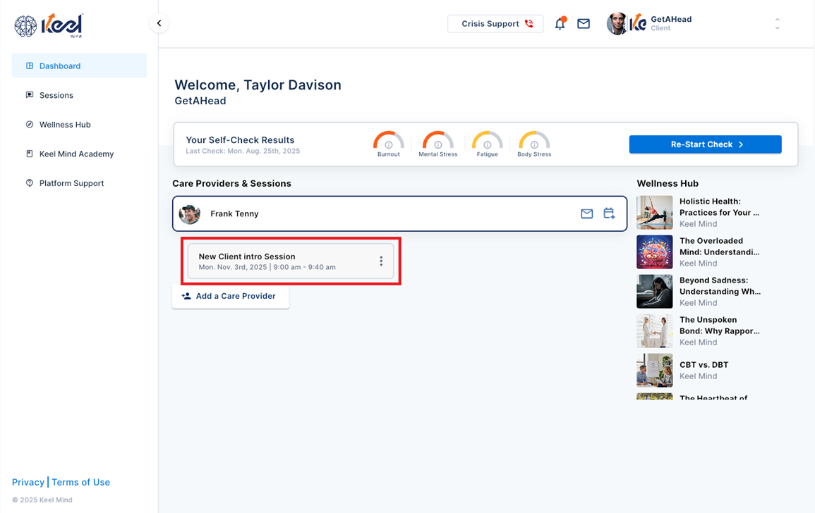 How to Join your Scheduled Session – Keel Mind