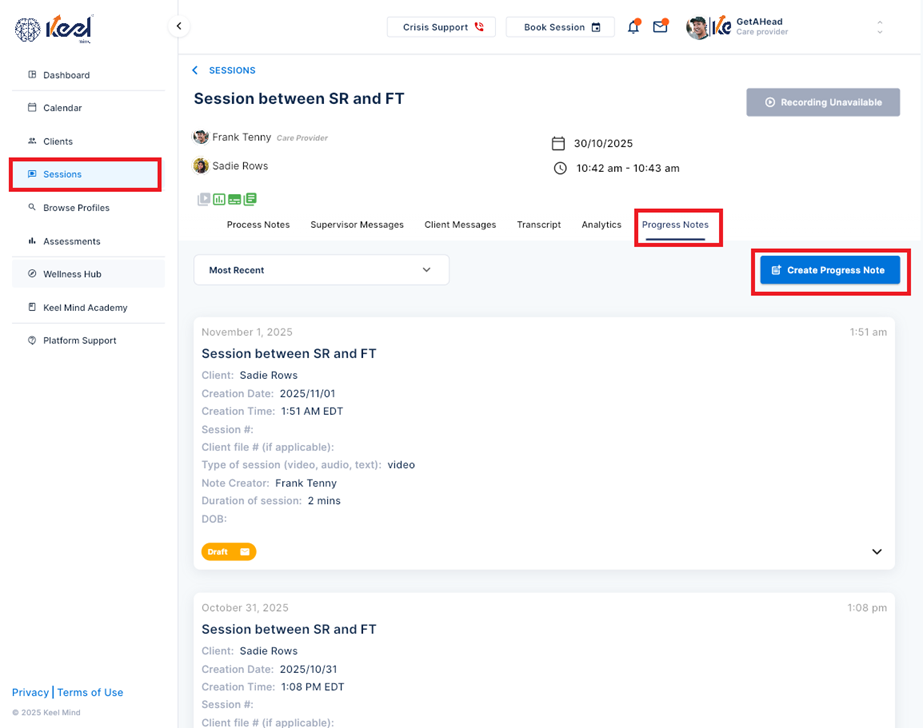How to Create a Progress Note – Keel Mind